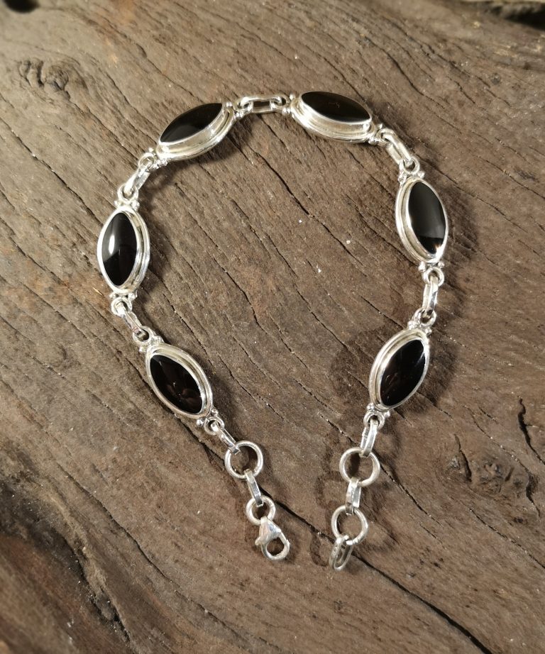 Whitby Jet Bracelet | Marquise Whitby Jet Bracelet | Whitby Jet Jewellery